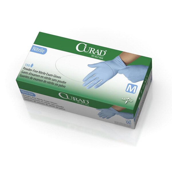 CURAD Blue Nitrile Exam Gloves | DiaMedical
