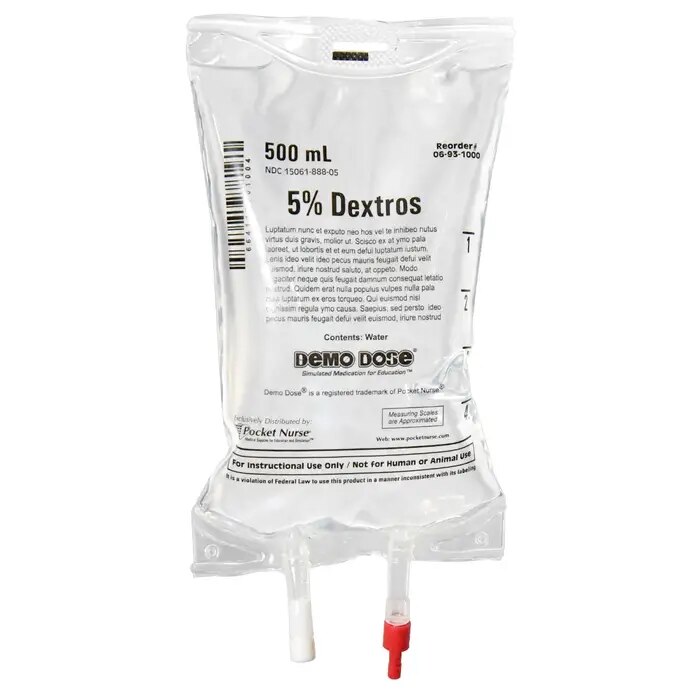 Demo Dose® 5% Dextros IV Fluid | DiaMedical