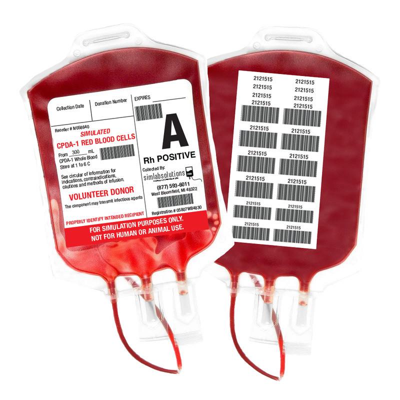 SimRx Signature Simulated Blood Bags DiaMedical USA SimRx Signature Simulated Blood Bags DiaMedical USA