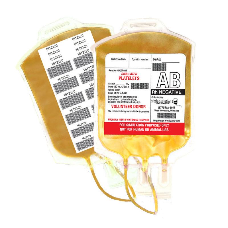 SimRx Simulated Platelet Bags | DiaMedical