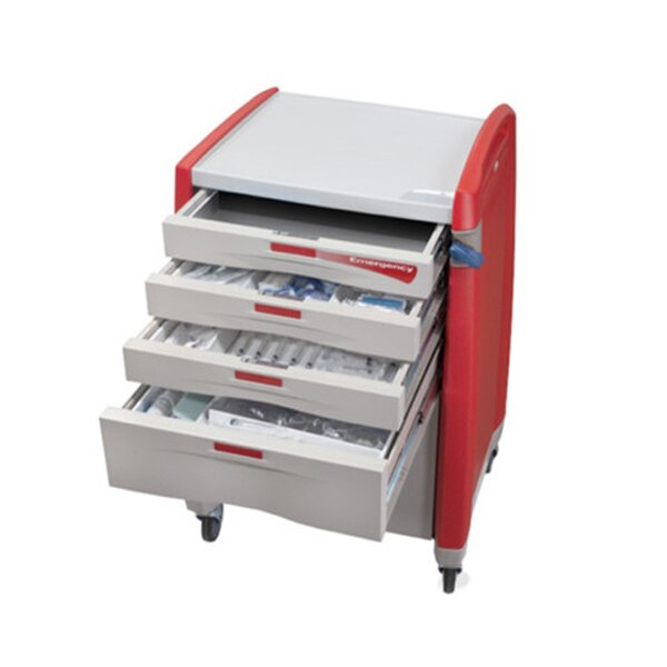 Patient Ready Premium Loaded 6 Drawer Emergency Crash Cart ...