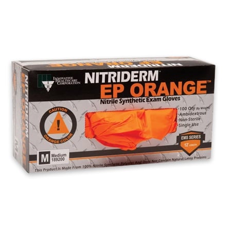 NitriDerm® EP Orange™ Non-Sterile Nitrile Exam Gloves | DiaMedical