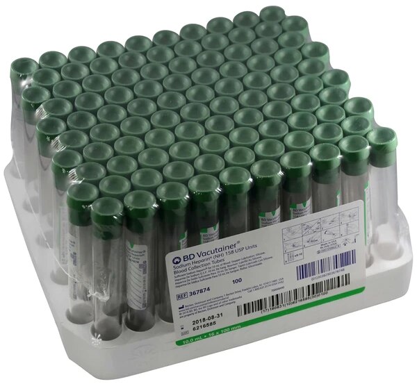 BD Vacutainer® Plus Plastic Plasma Tube - 10 mL Draw with Green ...