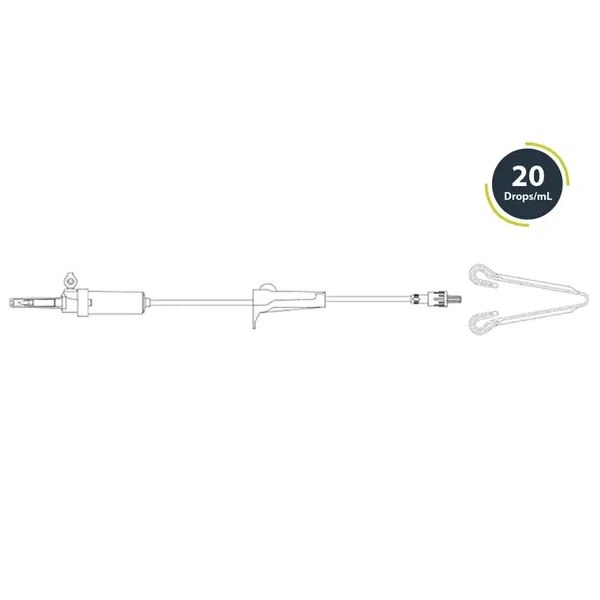 Amsino Secondary Piggyback IV Tubing Set, 40"| DiaMedical