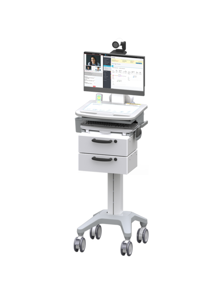 KbPort™ SimCartRx Standard Telehealth Mobile Telehealth Workstation