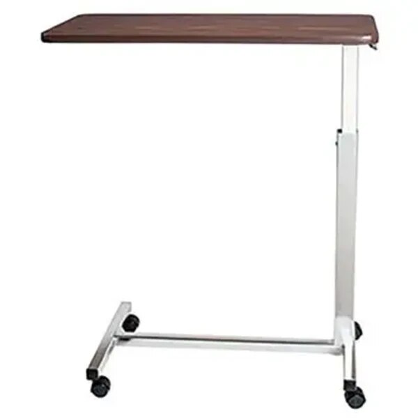 Gunstock Walnut Overbed Table, Non-Tilt 28-45" | DiaMedical