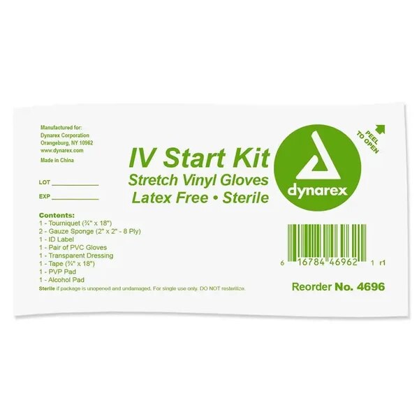 Dynarex® IV Start Kit with Vinyl Gloves | DiaMedical