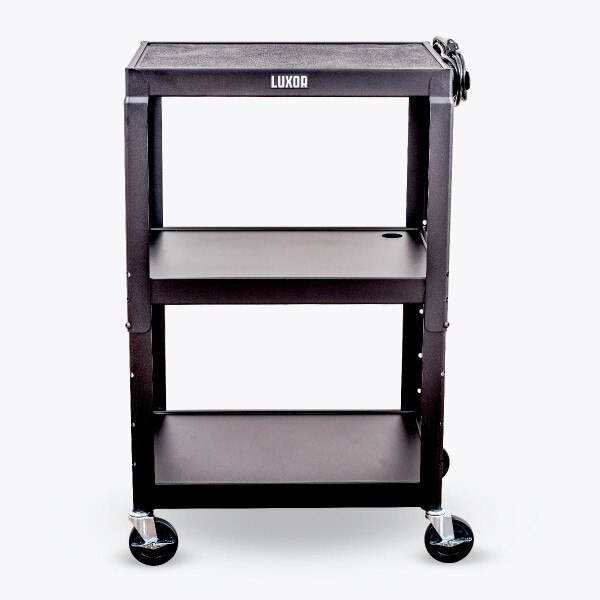 Luxor Adjustable-Height Steel Av Cart | DiaMedical USA