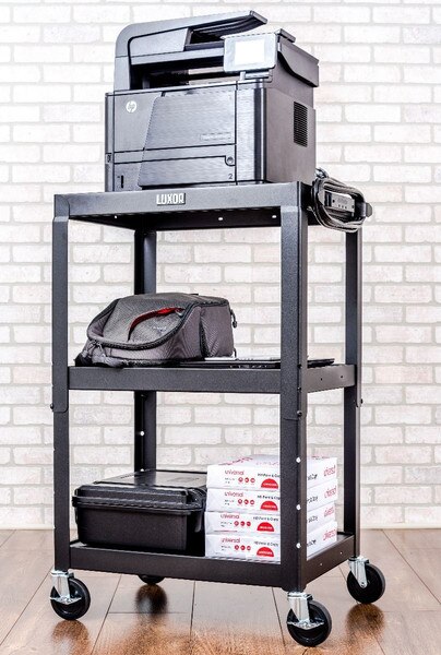 Luxor Adjustable-Height Steel Av Cart | DiaMedical USA