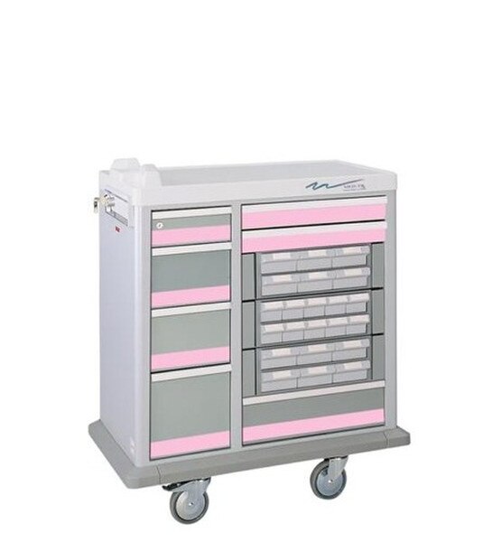 Waterloo Full Sized Steel Medication Cart – 30 Bin Max | DiaMedical USA