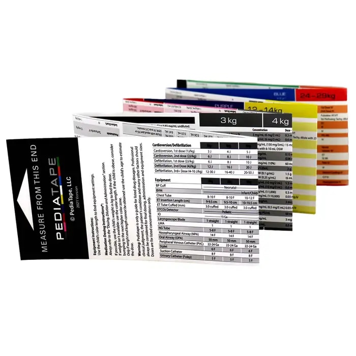 Pediatape® Color-Coded Pediatric Emergency Tape | DiaMedical