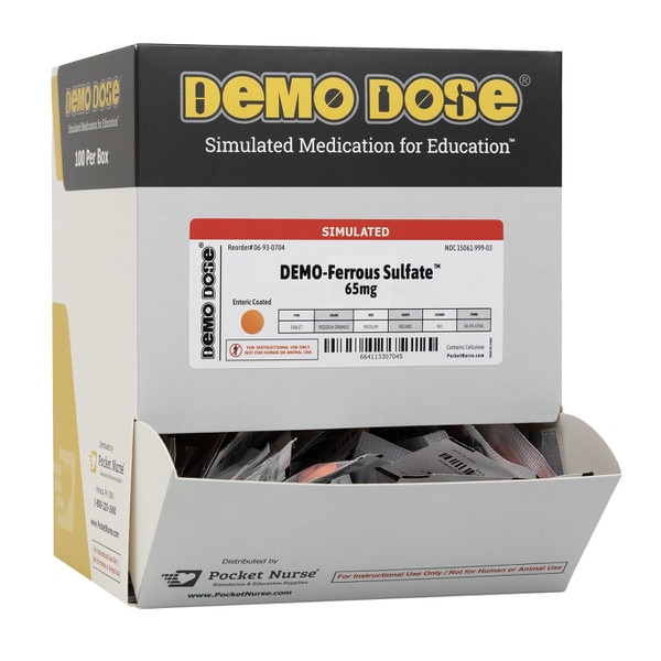 Demo Dose® Ferros Sulfat (Feosl) 65 mg Tablet - 100 Pills/Box | DiaMedical