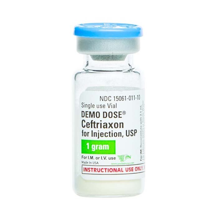 Demo Dose® Ceftriaxon 1g Powder Vial | DiaMedical USA