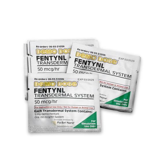Demo Dose® Fentynl 50 mcg/hr Transdermal Patch System - Box of 10 ...