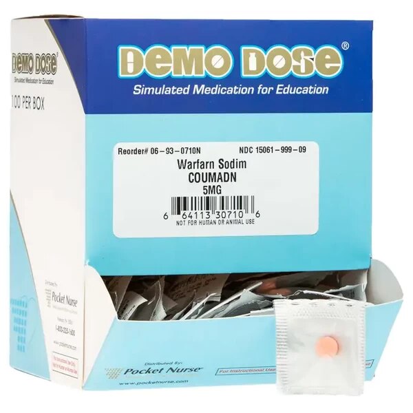 Demo Dose® Warfarn Sodim (Coumadn) 5mg | DiaMedical USA