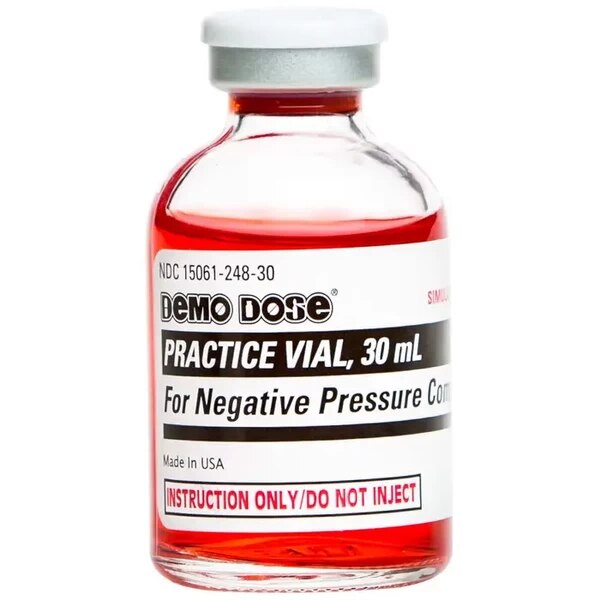 Demo Dose® Steril Practice Negative Pressure 30mL Solution | DiaMedical USA
