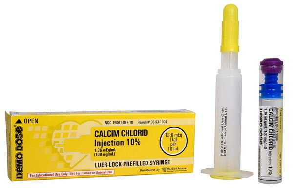 Demo Dose® Prefilled Luer-Lock ACLS Syringe (Needle Free) 10mL, Calcim ...