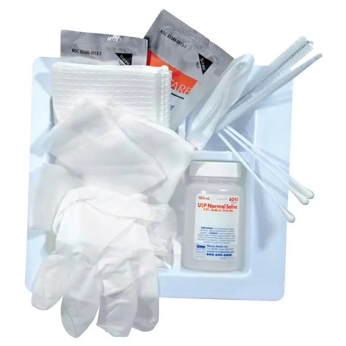 Pocket Nurse® Tracheostomy Care Kit with Saline and Peroxide Each Latex ...
